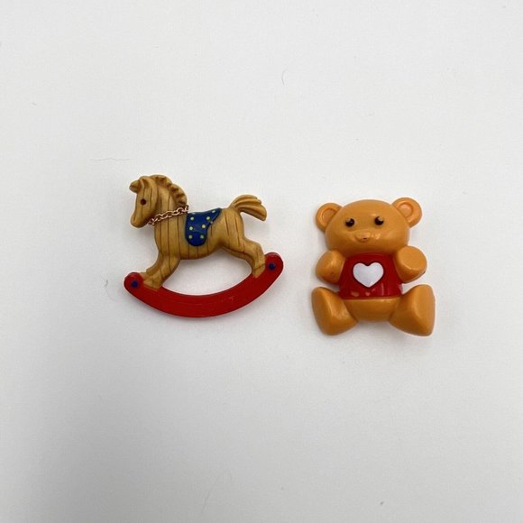 Avon | Jewelry | Vintage Set Of Avon Pin Brooch Rocking Horse And Teddy ...